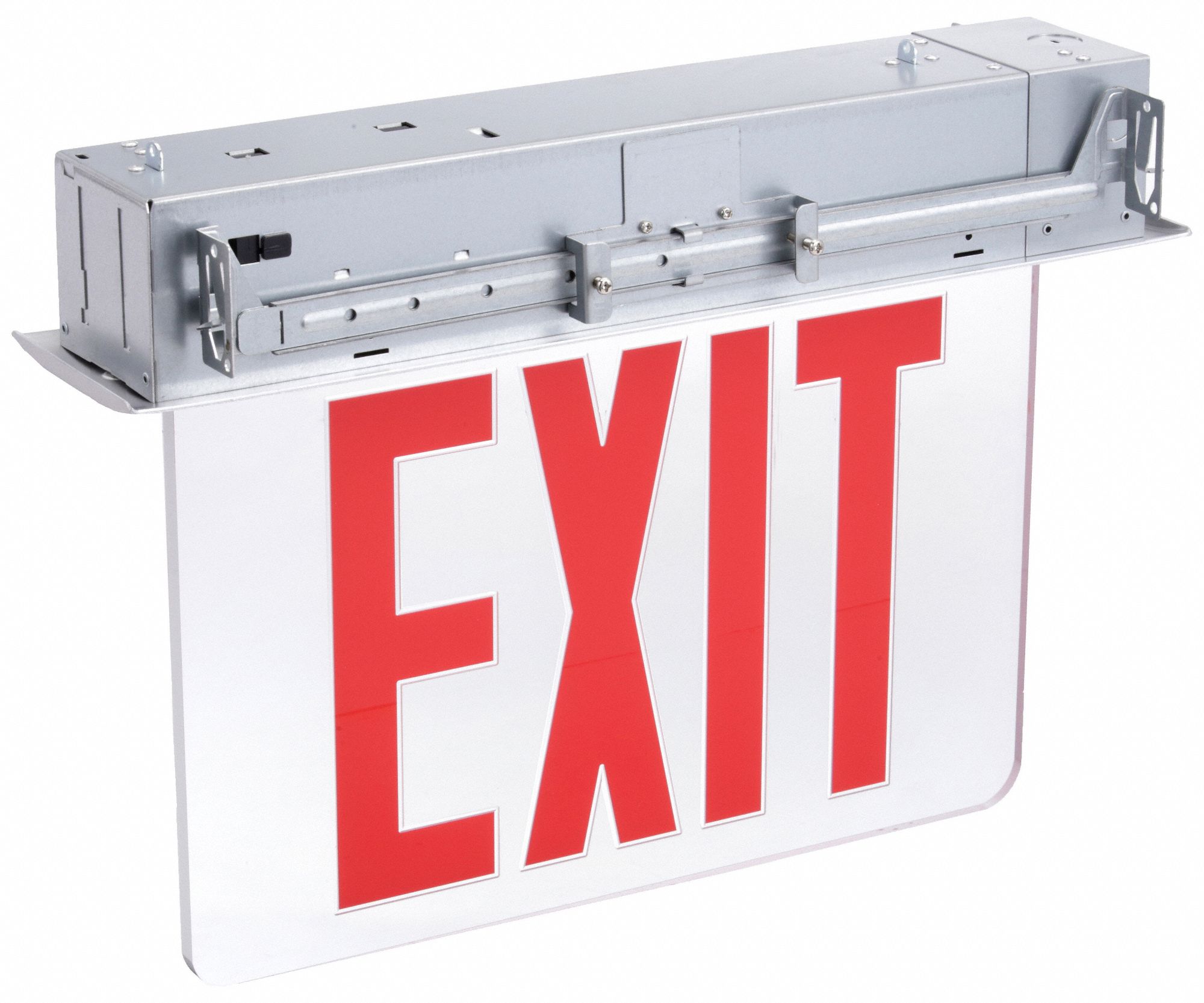 1 Faces, Red, Edge-lit Exit Sign - 2XLG8|EDGRNY 1 R M4 - Grainger