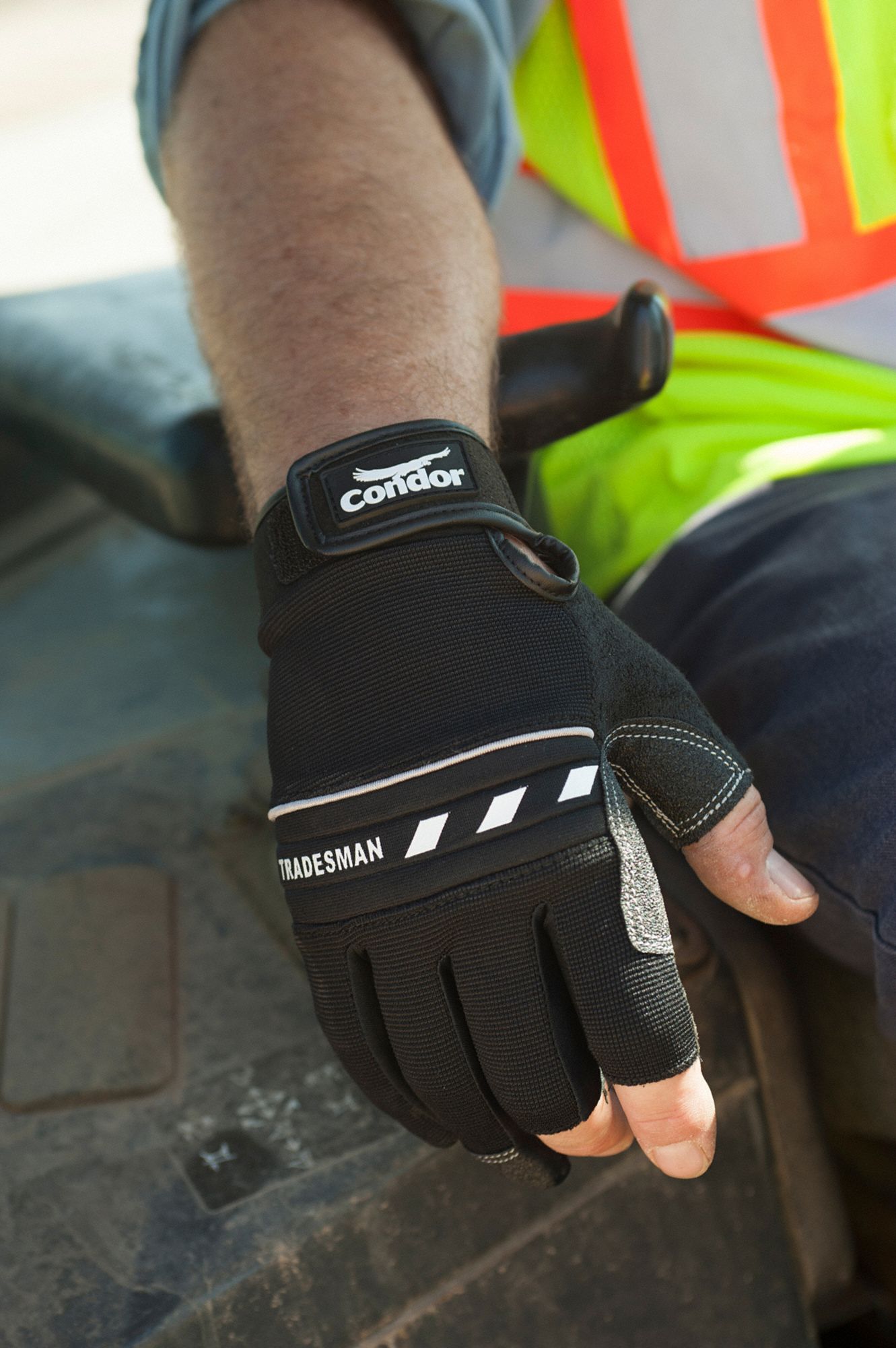 CONDOR Mechanics Gloves, 3-Finger, Black, 2XL, PR - 2XRW6|2XRW6 - Grainger