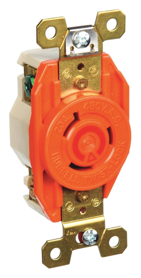 L8-20R, 20 A, Locking Receptacle - 2XTF3|IG2340 - Grainger