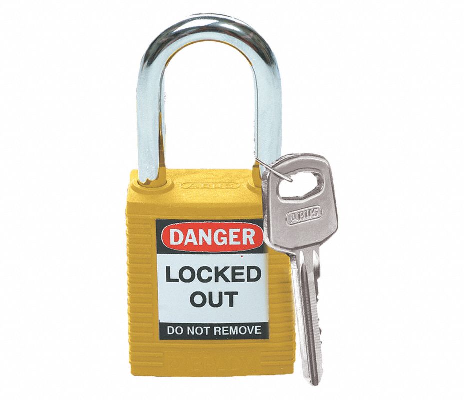 BRADY Candado de Seguridad Amarillo con 1 llave - 2ZZM2 | 99570 ...