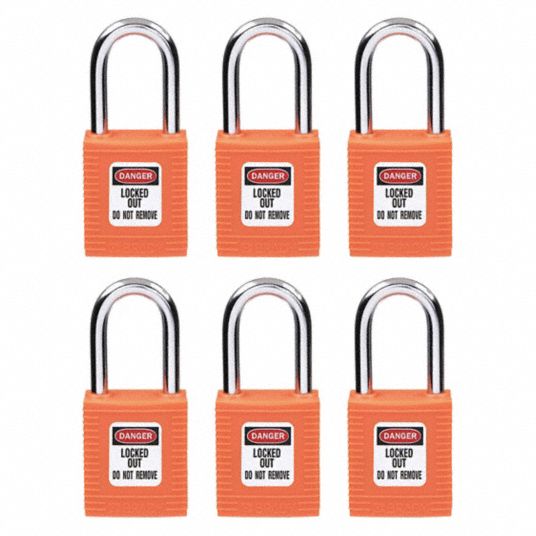 BRADY, Keyed Different, Nylon, Lockout Padlock - 2XU70|51347 - Grainger