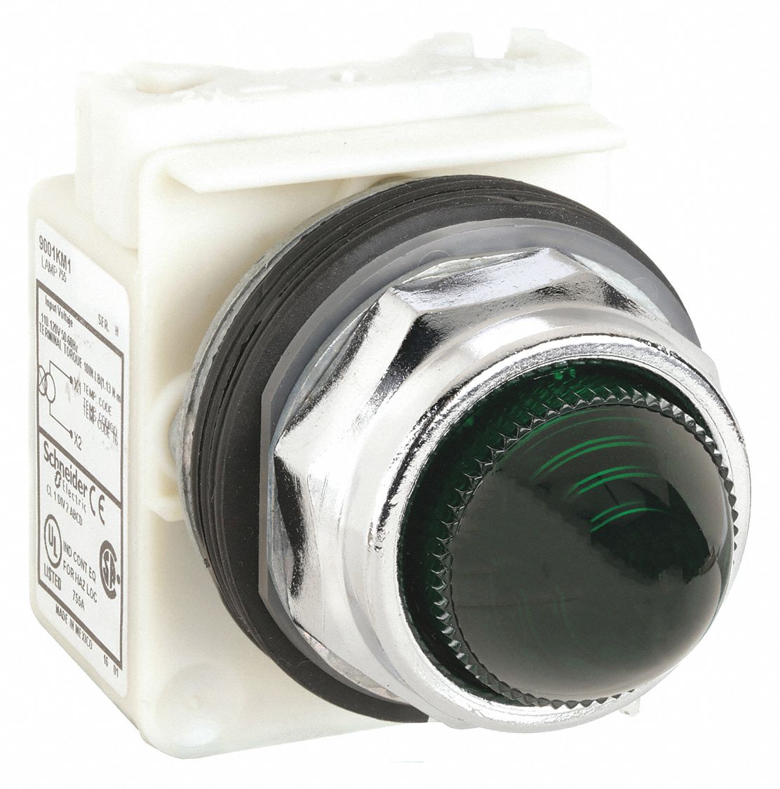 SCHNEIDER ELECTRIC, 30 mm Panel Mounting Size, Green, Pilot Light ... SCHNEIDER ELECTRIC, 30 mm Panel Mounting Size, Green, Pilot Light ...