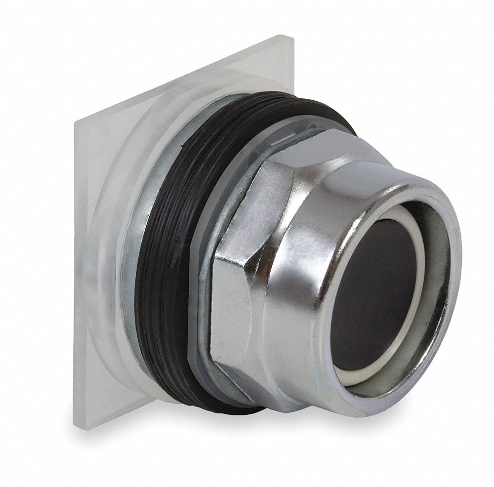 SCHNEIDER ELECTRIC, Black, 30 mm Mounting Size, Recessed Push Button ...