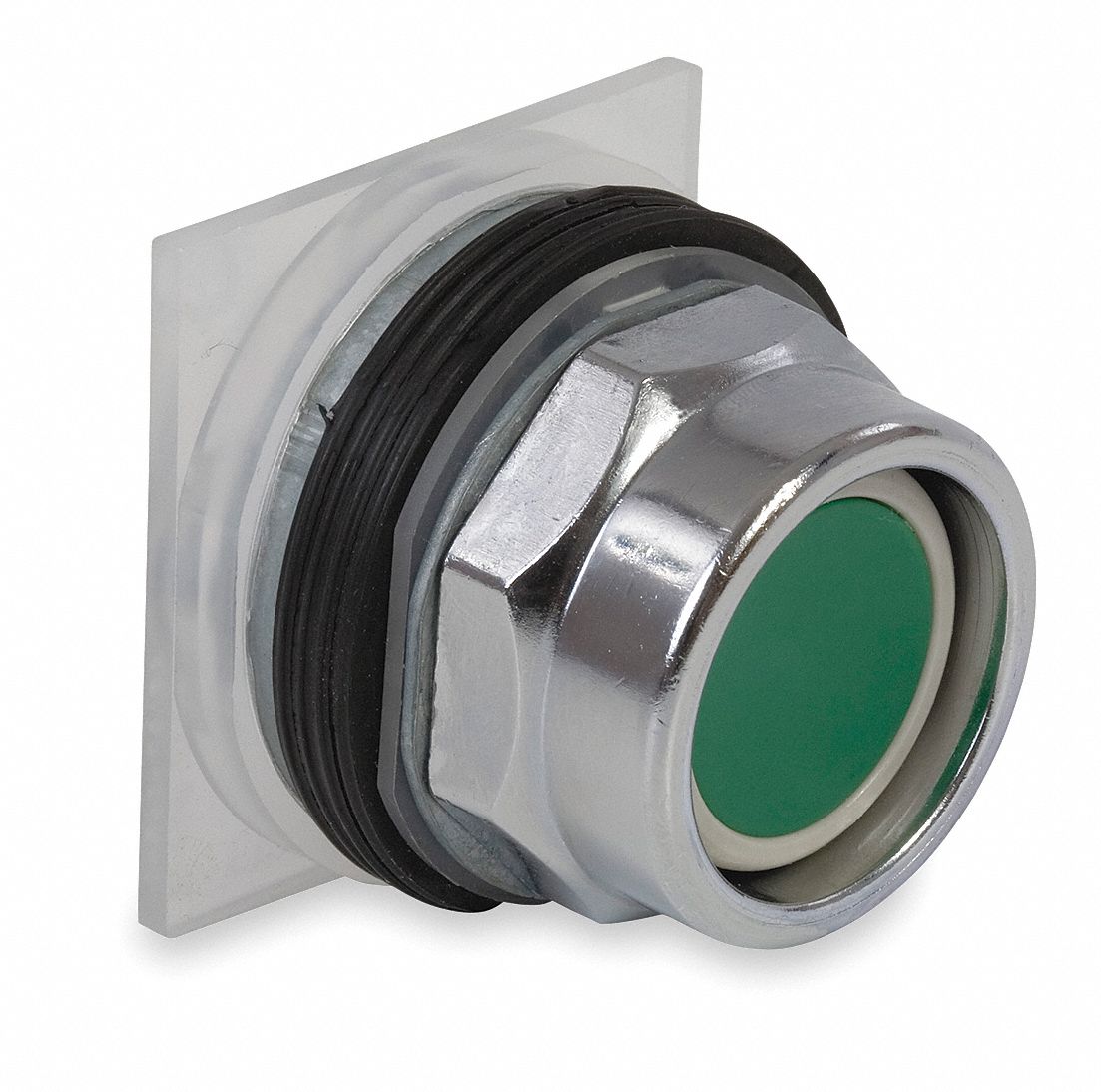 SCHNEIDER ELECTRIC, Green, 30 mm Mounting Size, Recessed Push Button ...