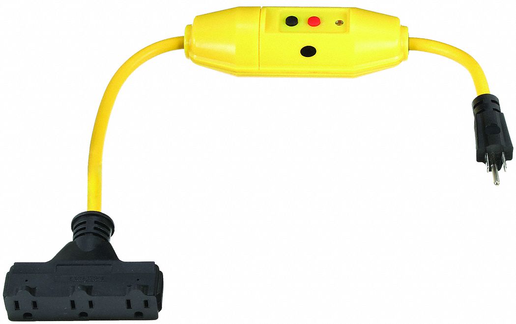 POWER FIRST, 2 ft Cord Lg, 15 A Max. Amps, Line Cord GFCI - 2XYR8|2XYR8 ...