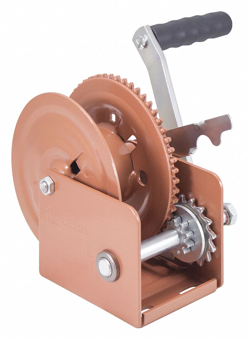 DUTTON-LAINSON, Pulling, 1,200 lb First Layer Load Capacity, Hand Winch ...