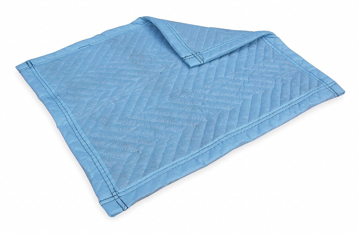 Quilted Moving Pad, Cotton, 6 1/2 ft Length, 6 ft Width, 4.4 lb, PK 12 ...