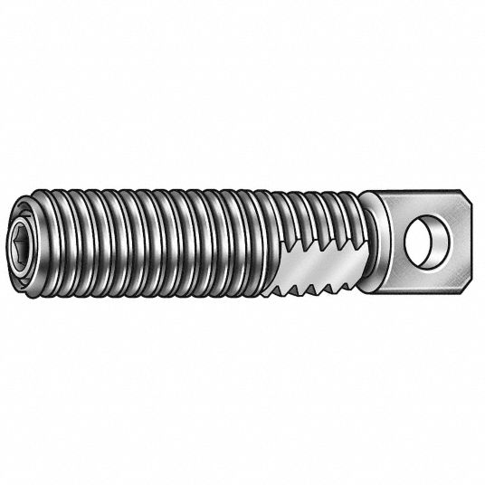 GRAINGER APPROVED Swivel Spring Anchor, 18-8 Stainless Steel, 3/8"-16 ...