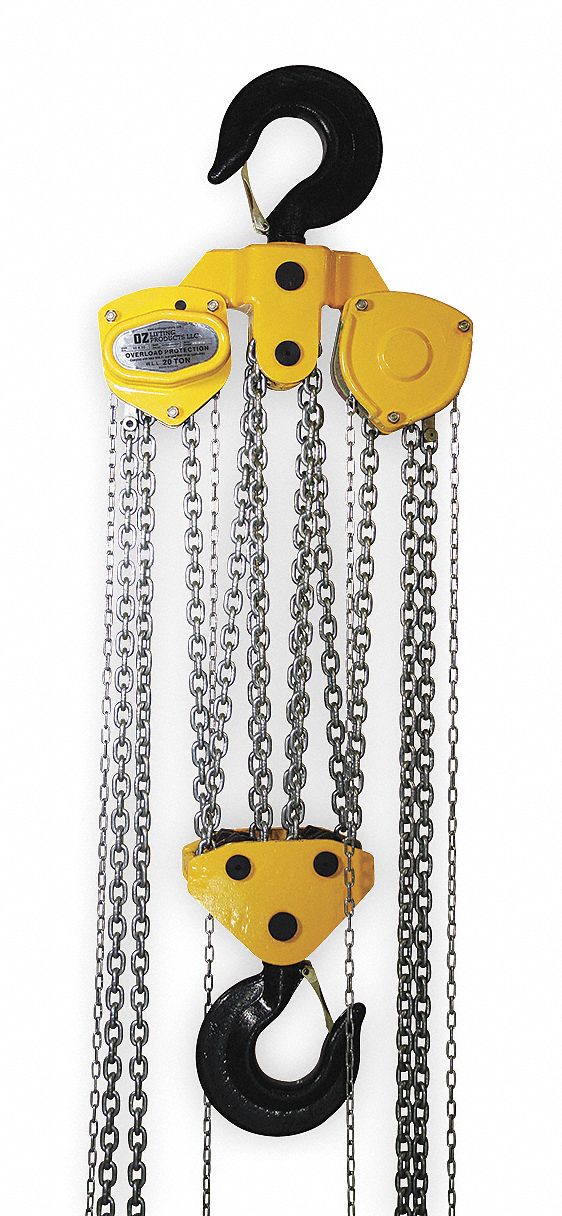 OZ LIFTING PRODUCTS, Hook Mounted - No Trolley, 40,000 lb Lifting ...