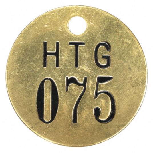 051-075, Gold, Numbered Valve Tag - 2YB28|2YB28 - Grainger