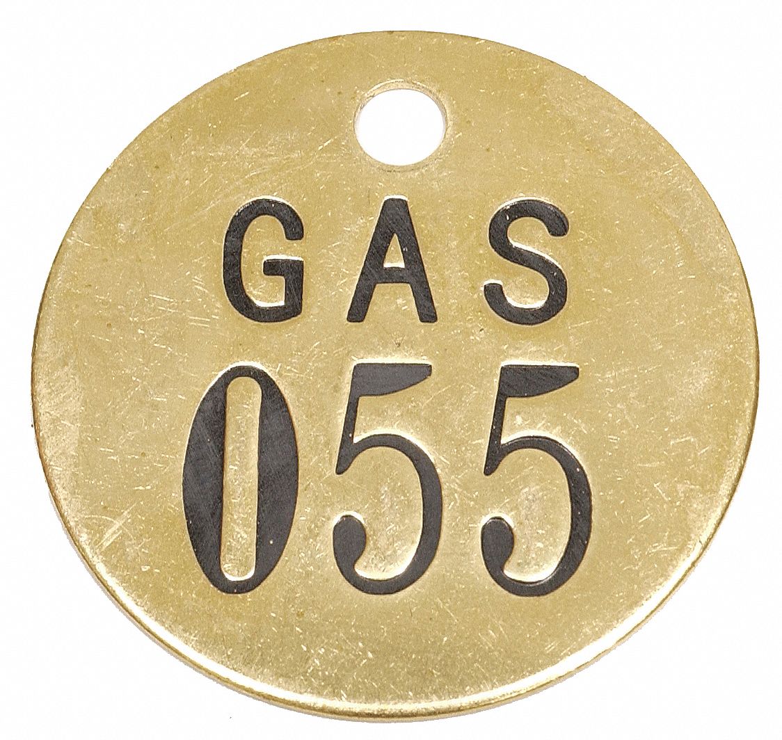 Numbered Tag, Black/Gold, PK 25 - Grainger