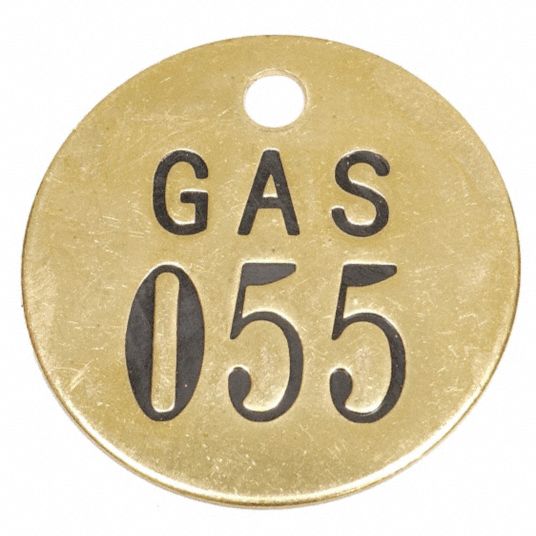 Numbered Tag, Black/Gold, PK 25 - Grainger