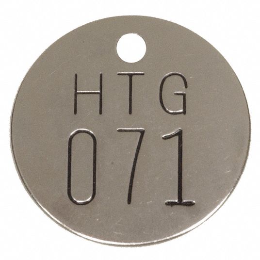 051-075, Silver, Numbered Valve Tag - 2YB52|2YB52 - Grainger