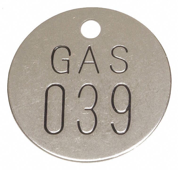 026-050, Gen Purpose, Numbered Valve Tag - 2YB71|2YB71 - Grainger