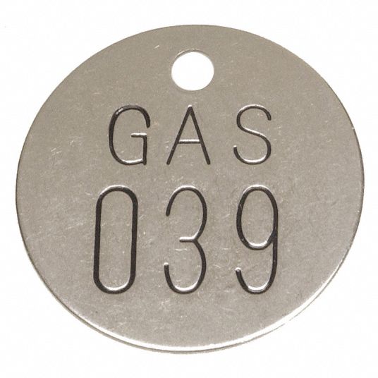 026-050, Gen Purpose, Numbered Valve Tag - 2YB71|2YB71 - Grainger