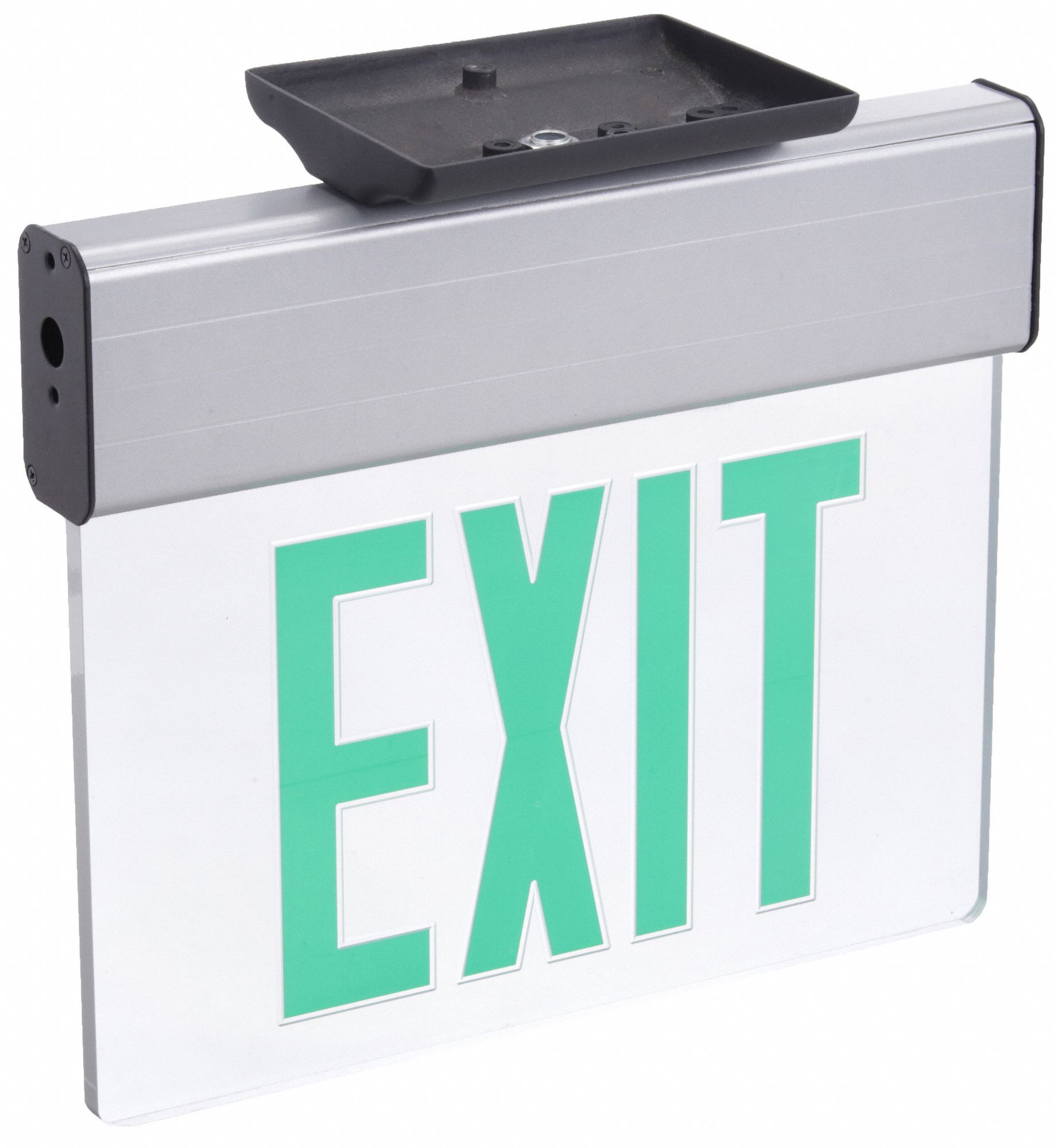 1 Faces, Green, Edge-lit Exit Sign - 2YGK8|EDG 1 G M6 - Grainger