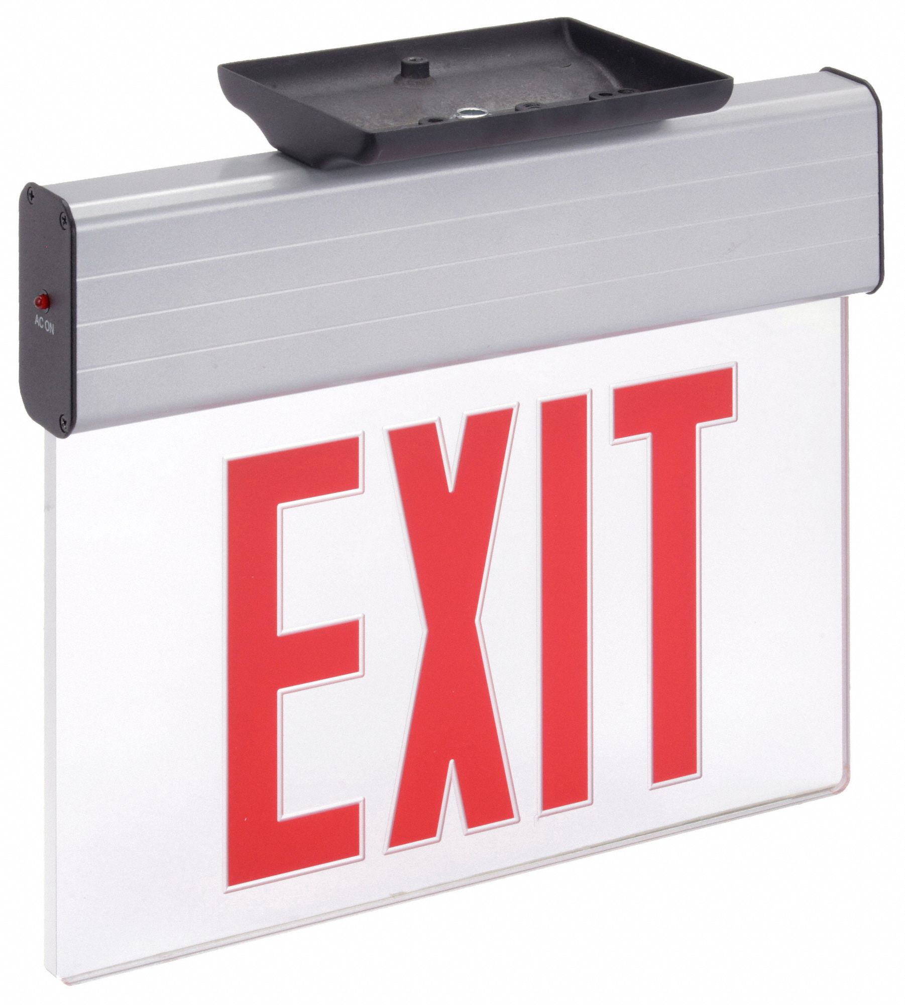 2 Faces, Red, Edge-lit Exit Sign - 2YGL2|EDG 2 R M6 - Grainger
