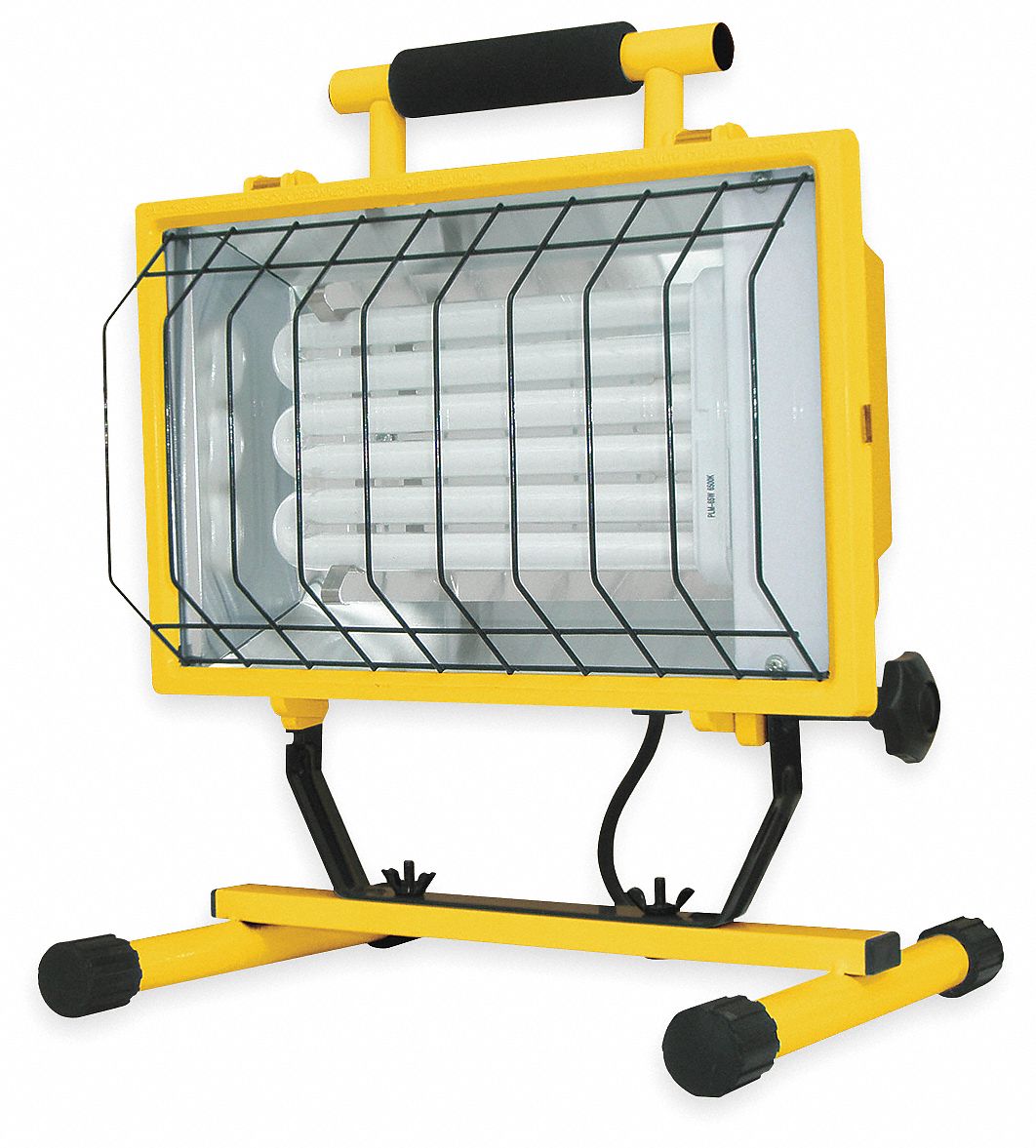 LUMAPRO Temporary Job Site Light, Floor Stand, Corded (AC), Lumens 4300 ...