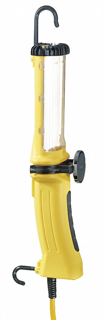 Hand Lamp, 50 ft Cord Length, Yellow, Includes Hook/ Magnet/ Outlet ...