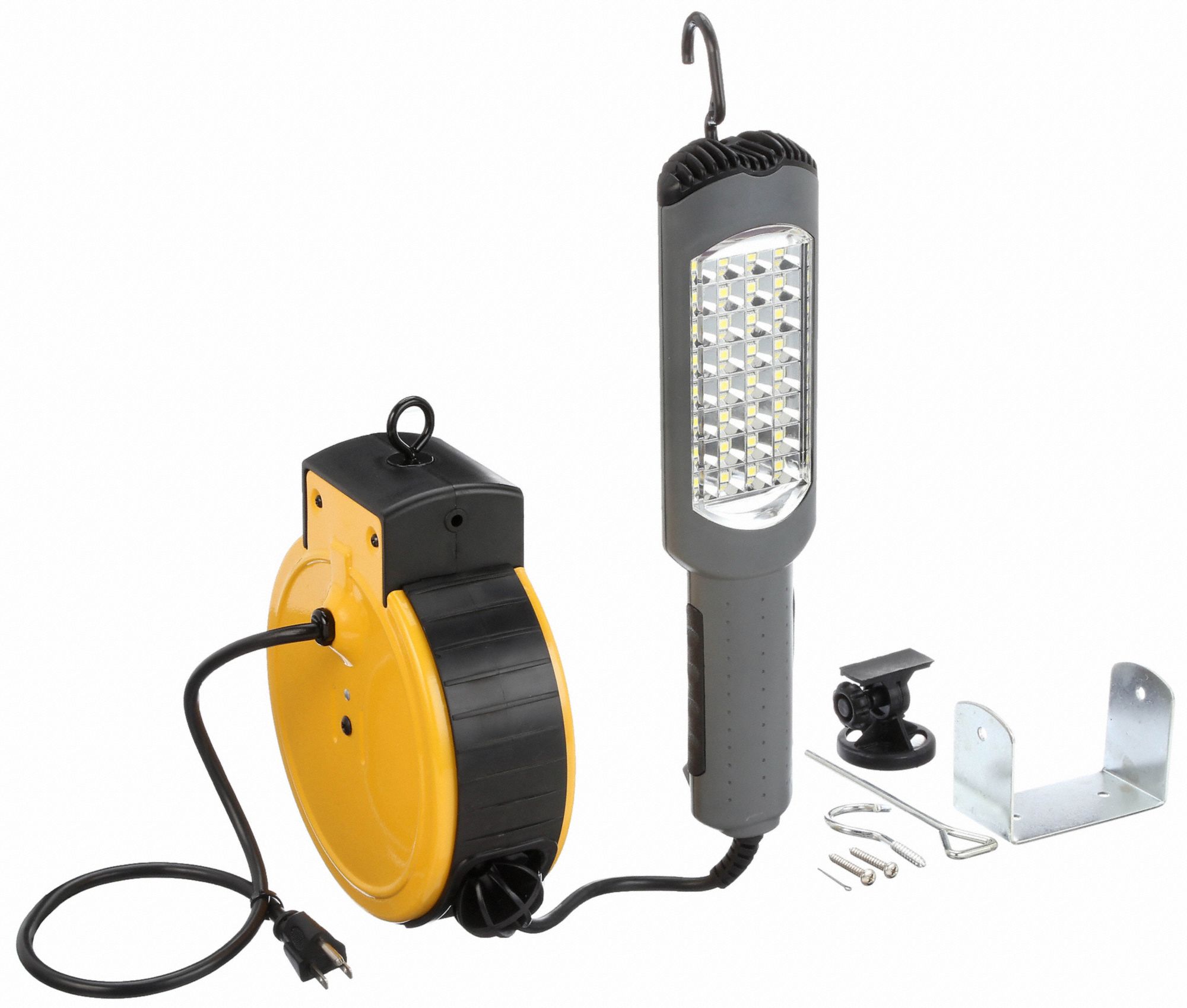 Lumapro Extension Cord Reel With Hand Lamp 25 Ft Retractable Cord Lg