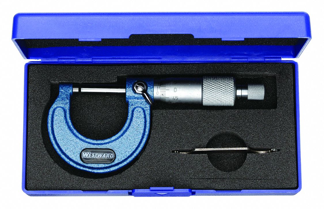 Outside Micrometer, Range 0 to 25mm, SPC Output —, Long Form ...