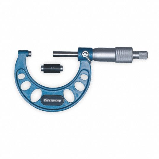 WESTWARD Mechanical Outside Micrometer, Range 1 in to 2 in, Mechanical ...