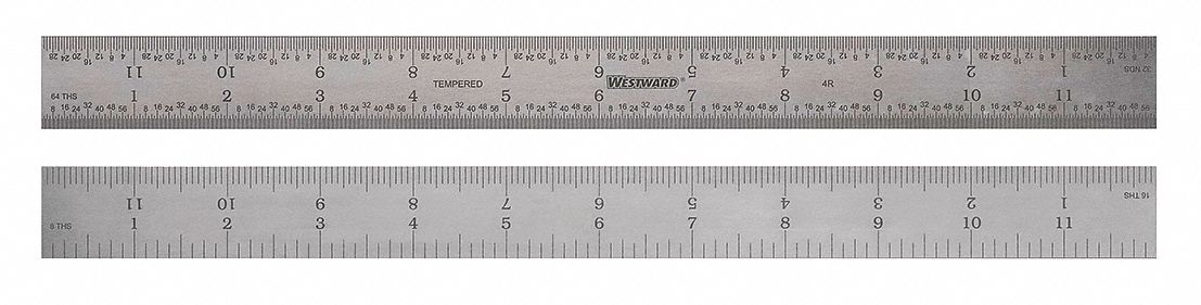 Rigid Rule,12 In,4R Graduations - Grainger