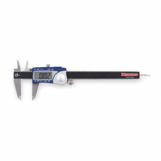 WESTWARD Fractional-Display Digital Caliper, Range 0 in to 6 in, 0 to ...