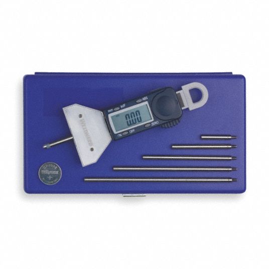 WESTWARD Rod-Style Digital Depth Gauge, Range 0 to 6 in /0 to 150mm ...