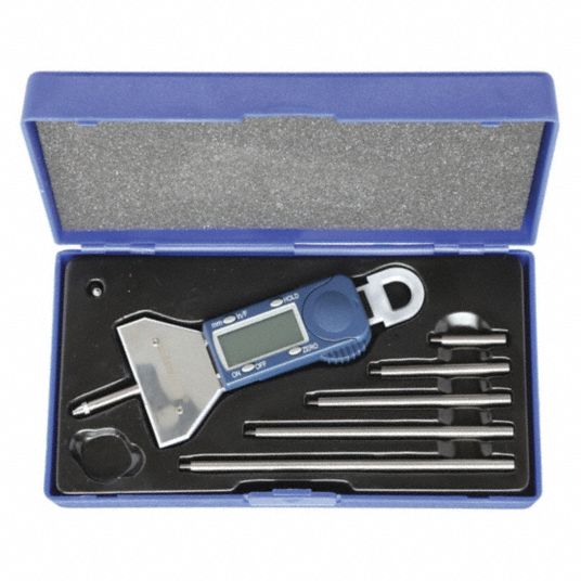 WESTWARD, 0 in to 16 in/0 to 405 mm Range, Full Base, Rod-Style Digital ...