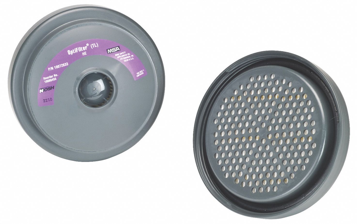 MSA Filter: OptimAir TL, HEPA, Magenta Color, MSA OptimAir TL Series, 6 ...