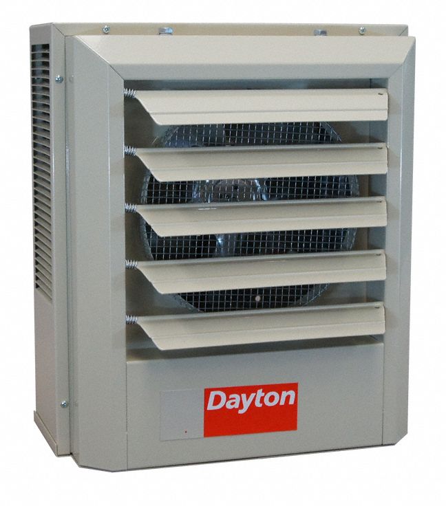 DAYTON Electric Wall & Ceiling Unit Heater, 15kW, 480V AC, 3-phase, Air ...