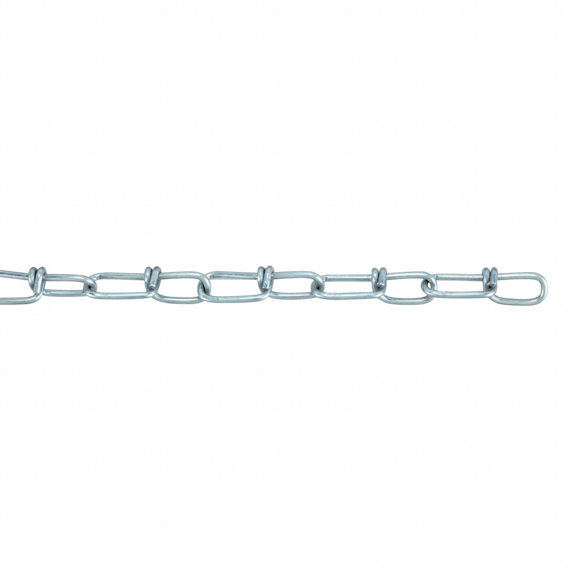 Steel, 115 lb Working Load Limit, Double Loop Chain - 2ZDH5|2ZDH5 ...