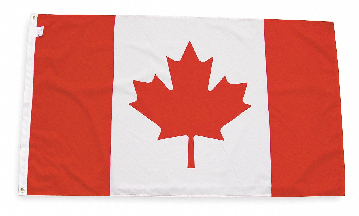 Nylon, Outdoor, Canada Flag - 2ZE42|191337 - Grainger