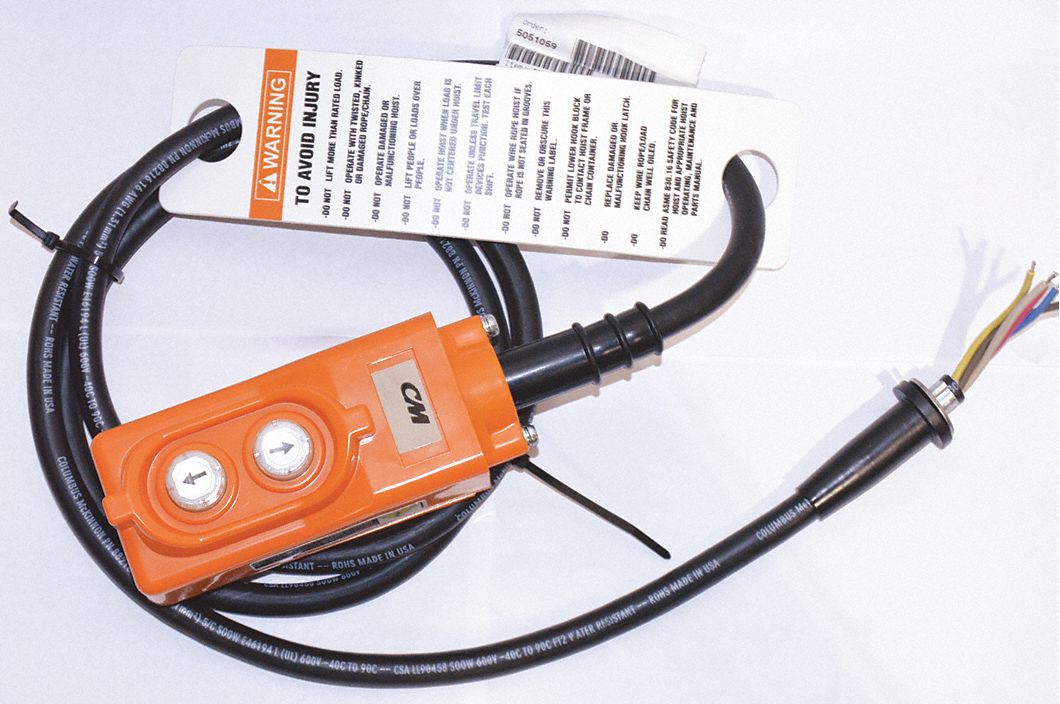 CM, Electric Chain Hoists, CM Shopstar, Pendant Station with Cord ...