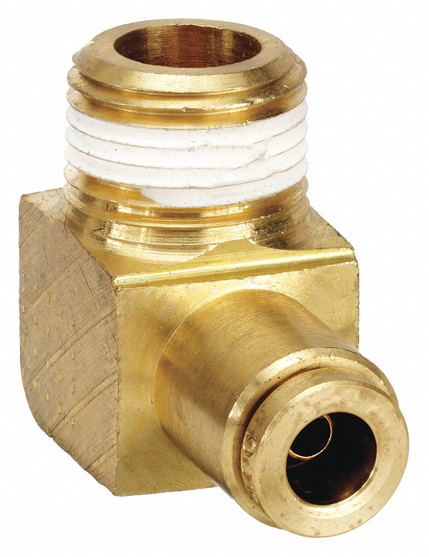 1/4 in OD x 3/8 in Pipe Fitting Size, Push-to-Connect x NPTF, Push-Fit ...