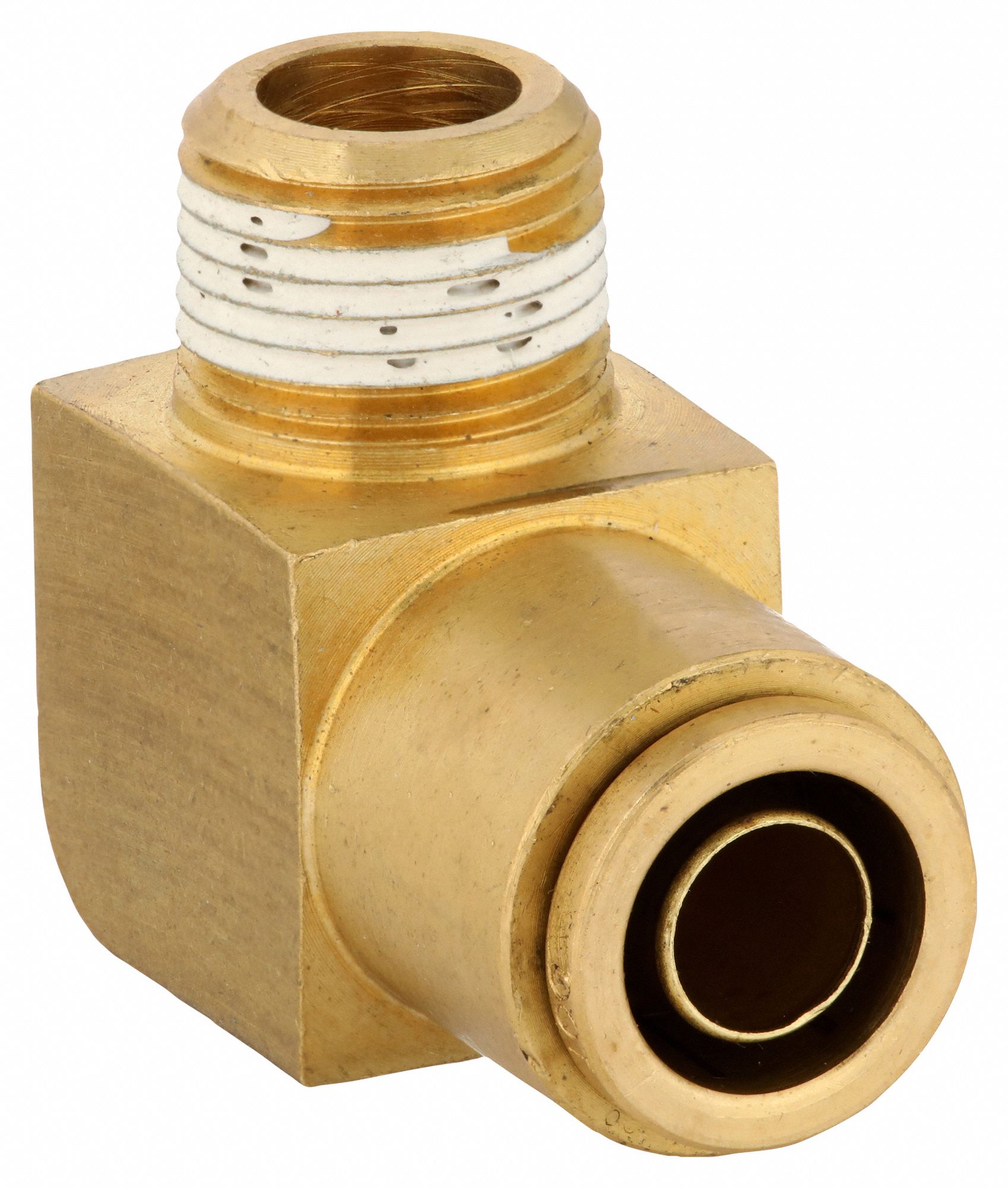 3/8 in OD x 1/4 in Pipe Fitting Size, Push-to-Connect x NPTF, Push-Fit Elbow Fitting - 2ZKR4 ...