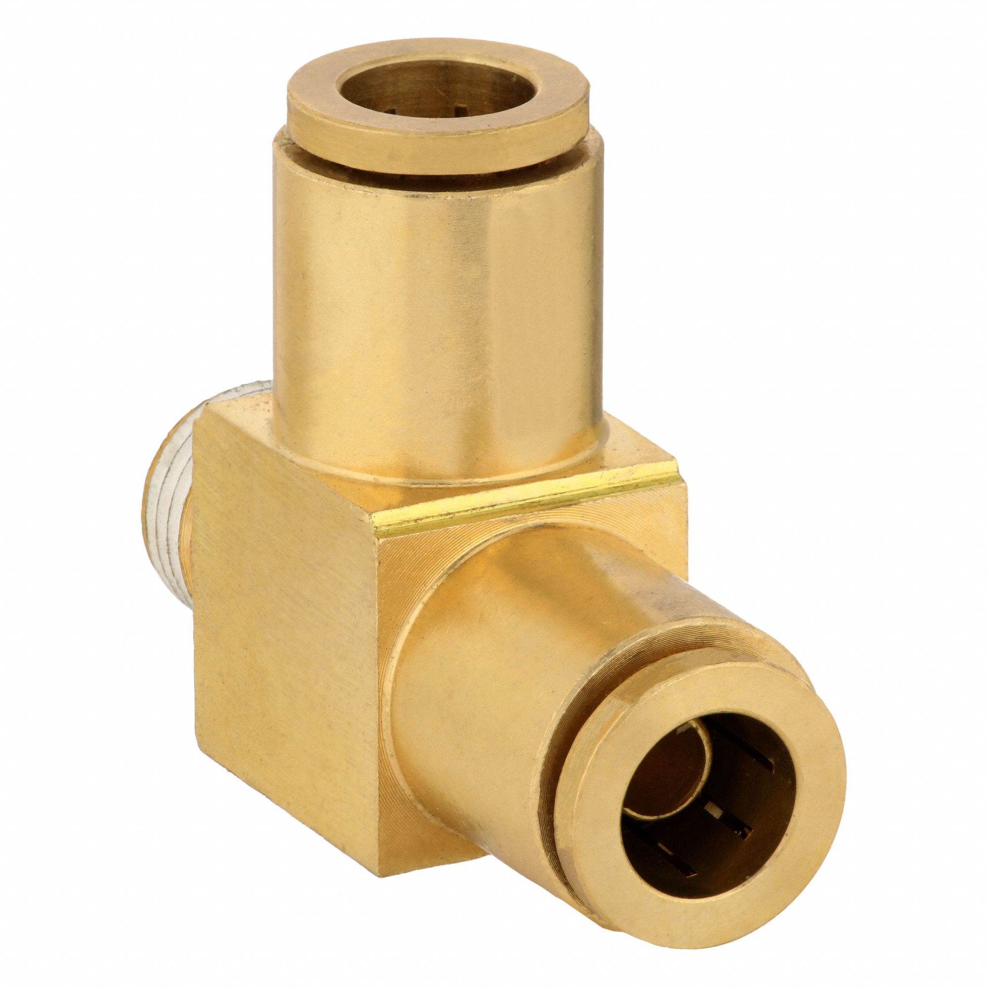 1/2 in OD x 1/2 in OD x 3/8 in OD x 3/8 in Pipe Fitting Size, Tube x Tube x Pipe, Tee Fitting ...