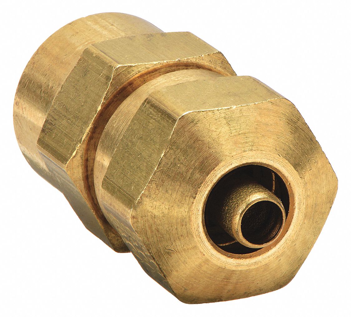 WEATHERHEAD, 1/2 in OD x 3/8 in Pipe Fitting Size, Compression x FNPT ...