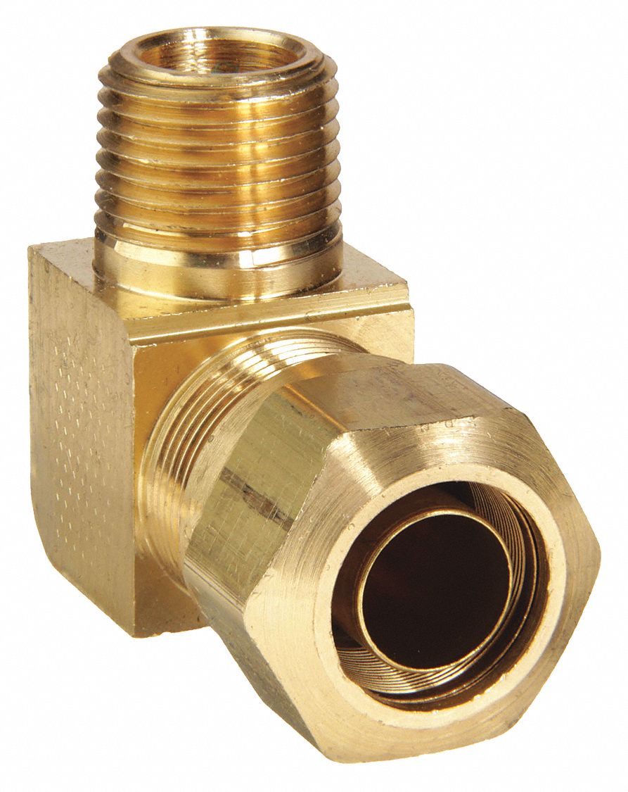 WEATHERHEAD, 3/4 in OD x 1/2 in Pipe Fitting Size, Compression x NPTF ...