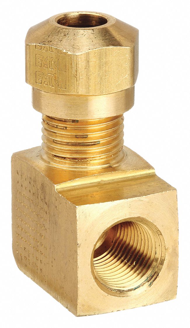 WEATHERHEAD, 1/4 in OD x 1/8 in Pipe Fitting Size, Compression x NPTF ...