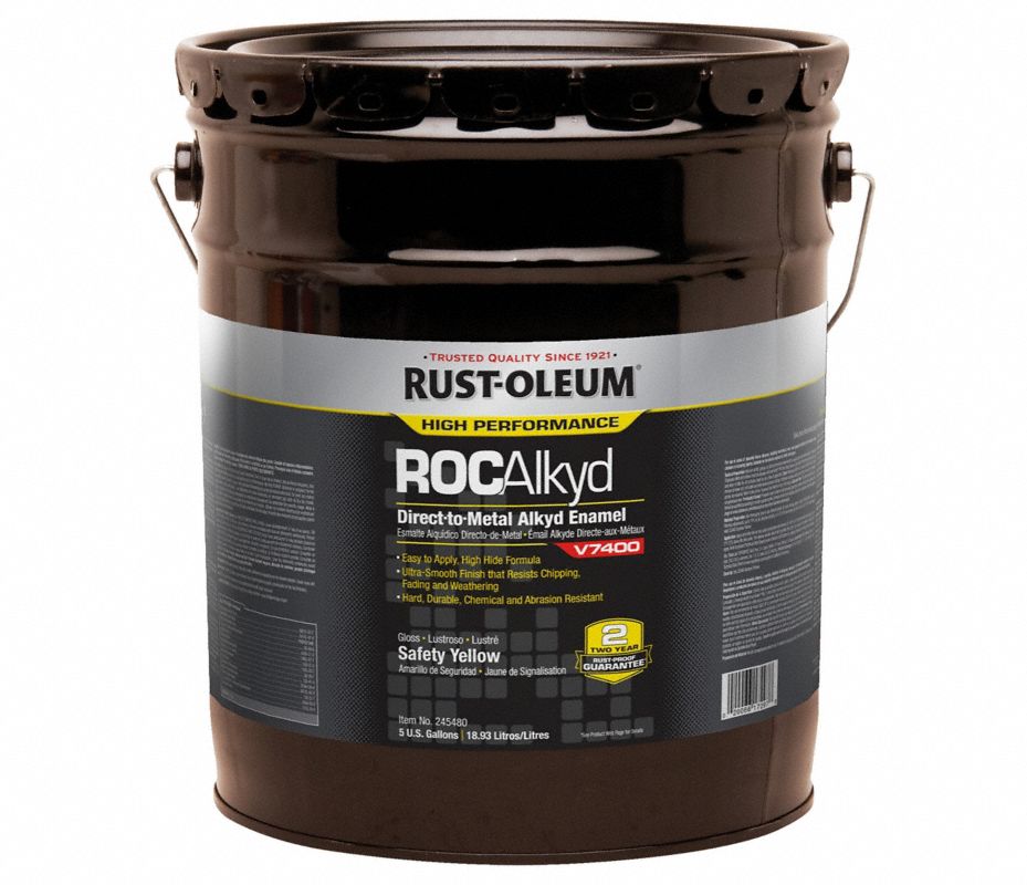 RUST-OLEUM Pint. Int/Ext 5 gal.,Clr Amarillo Seguro - 2ZLR6 | 245480 ...
