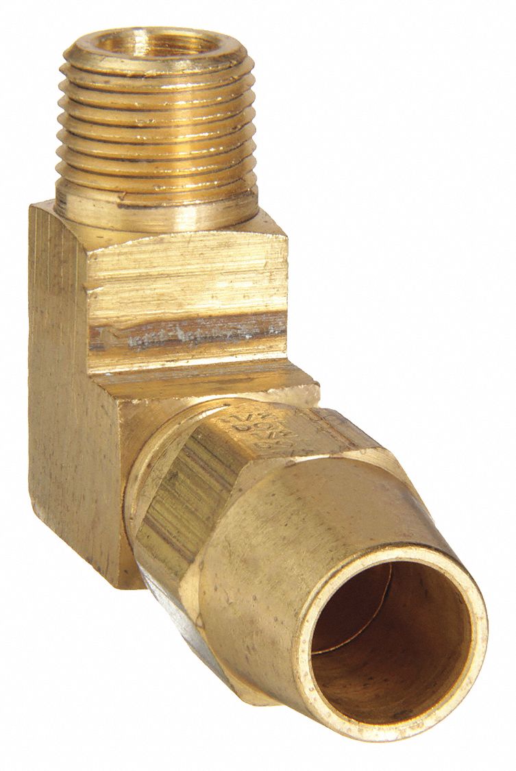 WEATHERHEAD, 1/2 in OD x 3/8 in Pipe Fitting Size, Compression x NPTF ...