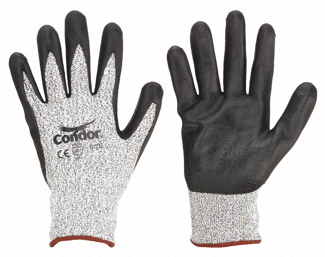 CONDOR, L ( 9 ), ANSI Cut Level A2, Coated Gloves - 2ZMF2|2ZMF2 - Grainger