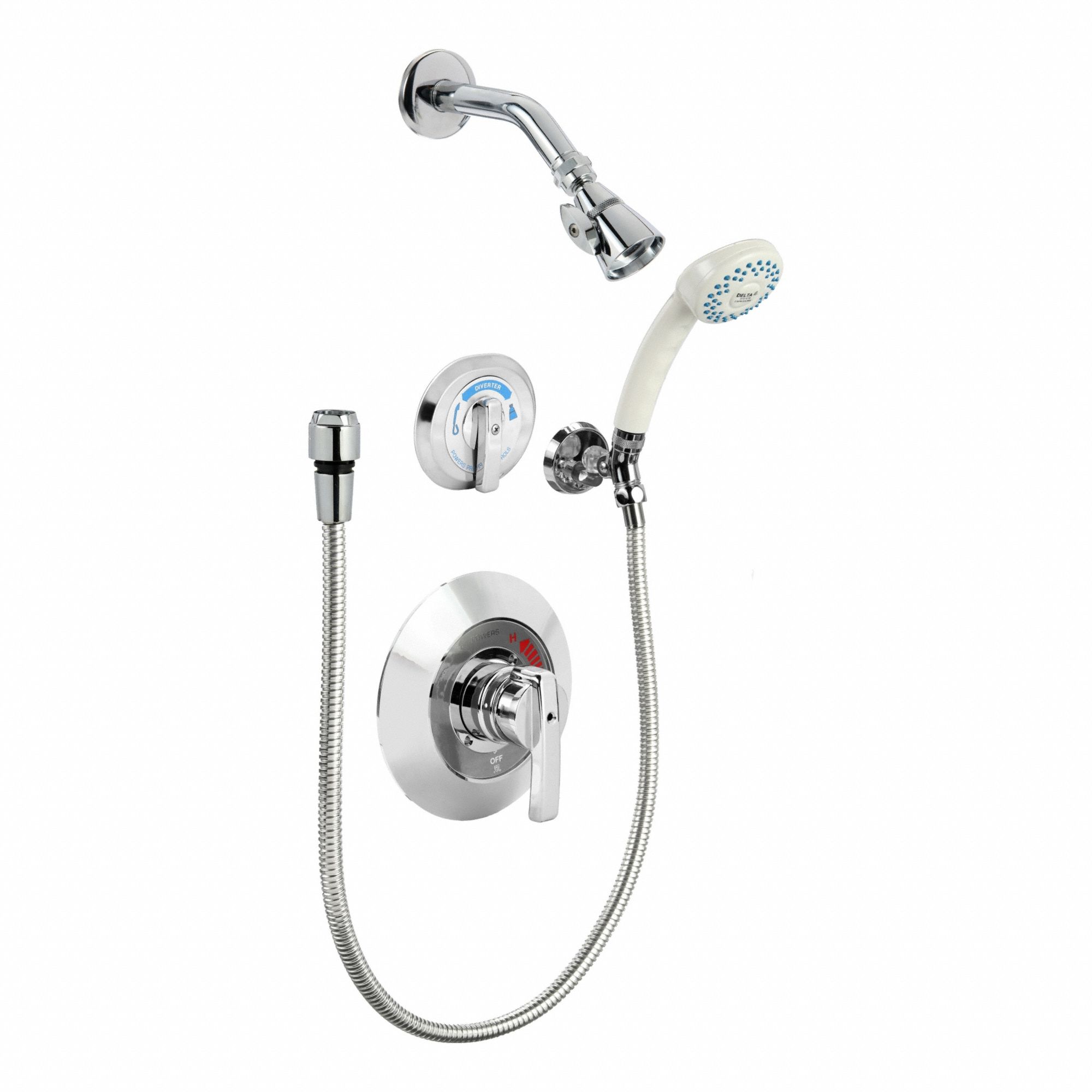 POWERS, Biltmore 900, 2.5 gpm Fixed Showerhead Flow Rate, Shower Faucet ...