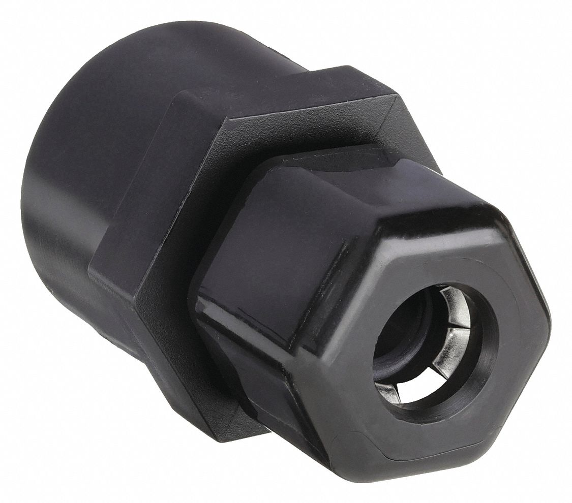 PARKER, 3/8 in OD x 1/4 in Pipe Size, Compression x FNPTF, Compression ...