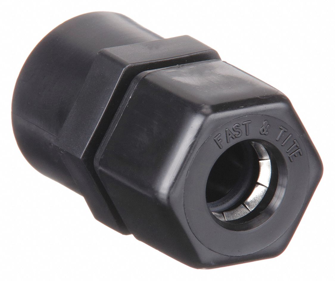 PARKER, 1/4 in OD x 1/4 in Pipe Size, Compression x FNPTF, Compression ...