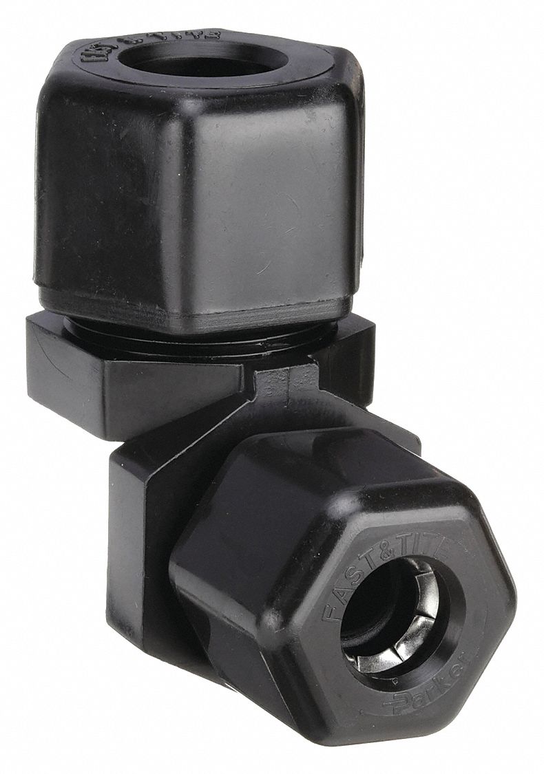 PARKER, 3/8 in OD x 1/4 in OD Size, Compression x Compression ...