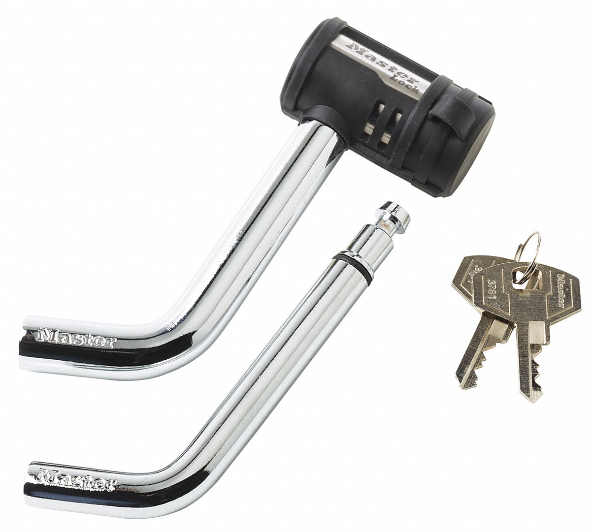 MASTER LOCK Receiver Lock: Universal, 1/2 in/5/8 in, Stainless Steel ...