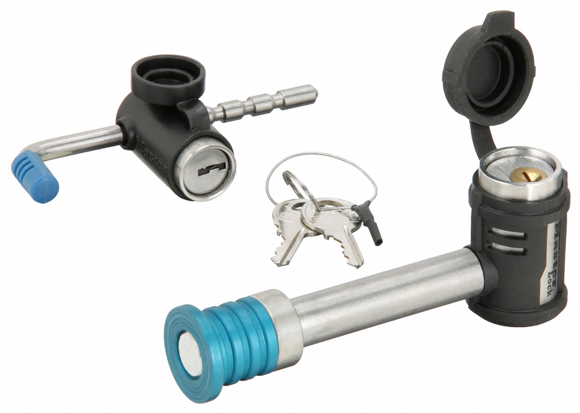 MASTER LOCK, Push to Lock, 5/8 in, Receiver/Coupler Lock - 2ZU75 ...